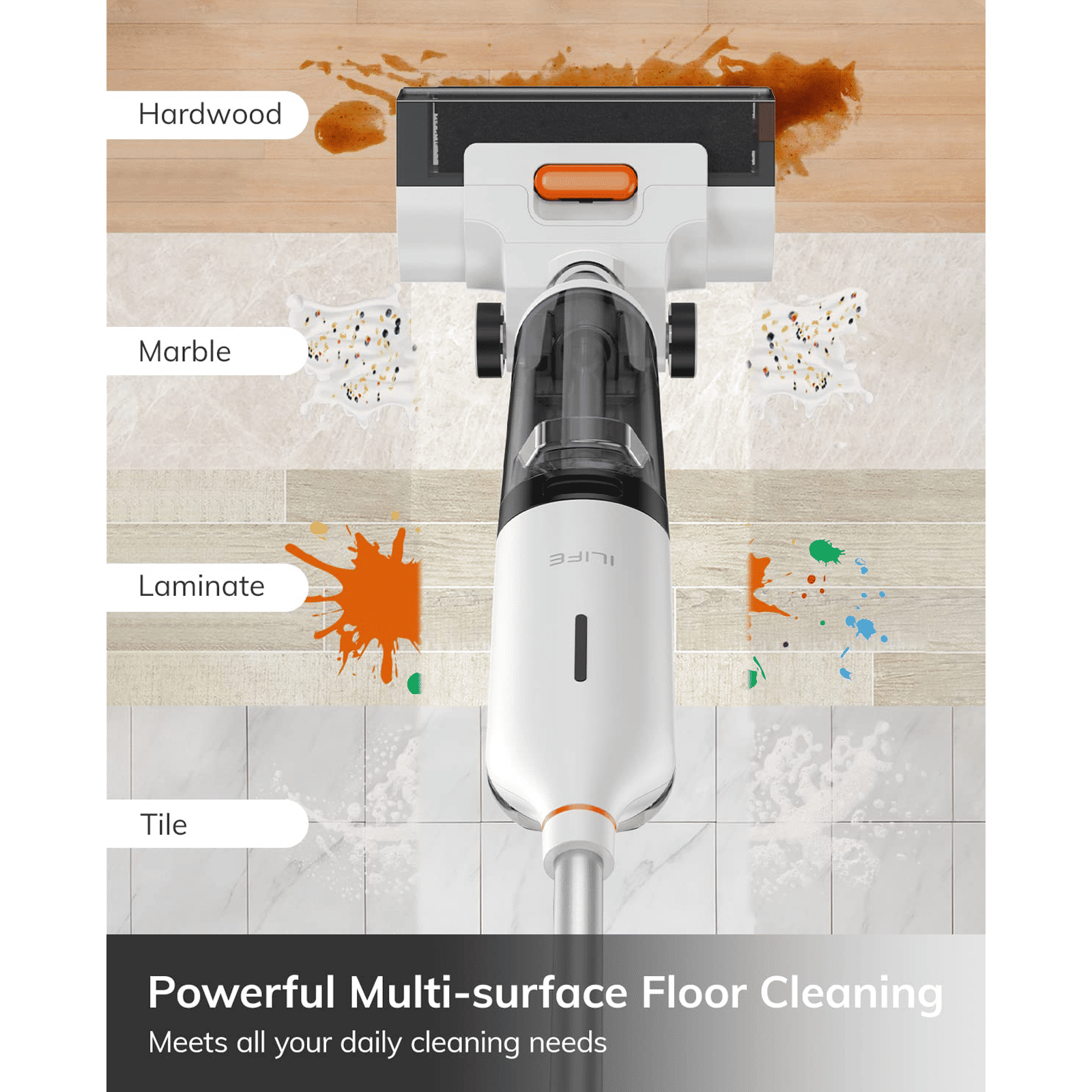Buy ILIFE W90 150W Cordless Wet & Dry Vacuum Cleaner with Smart Voice ...